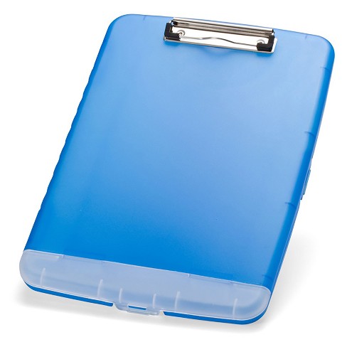 Officemate® Slim Clipboard With Storage Box, Low Profile Clip & Storage ...
