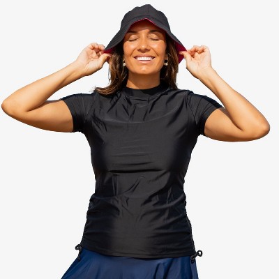 Calypsa Women's Loose Fit 3/4 Sleeve Rash Guard Upf 50+ Margaux Swim ...