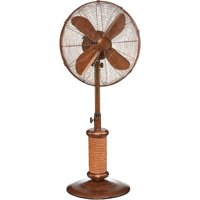 Optimus 16 Inch Retro Oscillating Stand Fan With Oil Rubbed Bronze ...