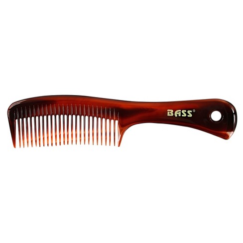 Bass Brushes Tortoise Shell Finish Grooming Comb Premium Acrylic Wide ...