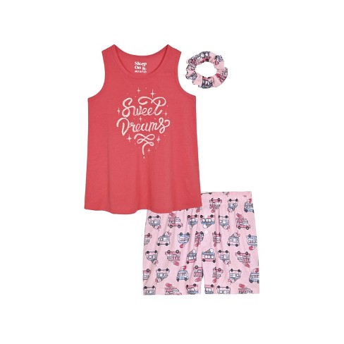 Sleep On It Girls 2-piece Sleeveless Tank-top Jersey Pajama Shorts Set ...