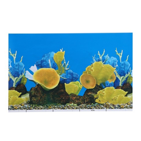 Unique Bargains Aquarium Fish Tank Background Poster Double-sided Fish ...