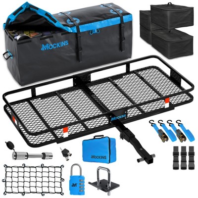 Mockins Cargo Carrier Hitch Mount Basket 60"x20"x6", 16 Cubic-ft Bag, 4 ...
