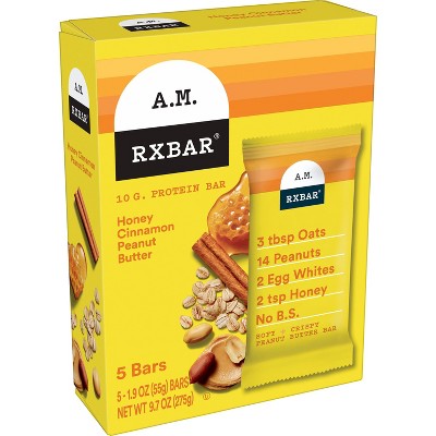 Rxbar Nut Butter & Oat Honey Cinnamon Peanut Butter Protein Bars - 9 ...