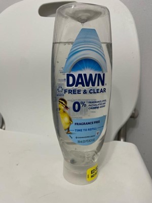 Dawn Unscented Free & Clear Ez Squeeze Dishwashing Liquid - 24.3 Fl Oz ...