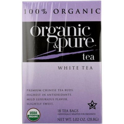Organic & Pure Tea White Organic - Pack Of 6 - 18 Bags : Target