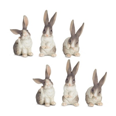 Long Ear Rabbit Figurine (Set of 6) : Target