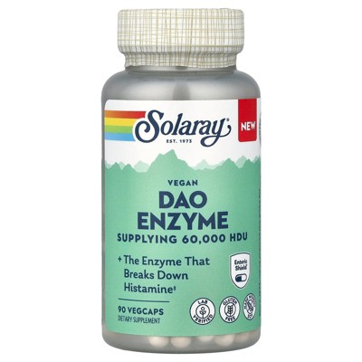 Solaray Vegan Dao Enzyme, 60,000 HDU, 90 VegCaps : Target