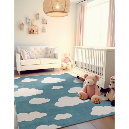 Unique Loom Whimsy Kids Collection Area Rug - Clouds (2' X 3' 1 ...