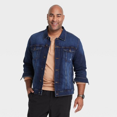 Men's Midwash Denim Trucker Jacket - Goodfellow & Co™ Blue : Target