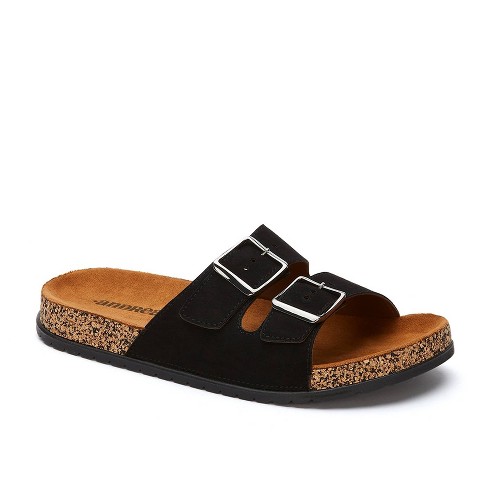 Andrea Double Buckle Strap Sandals 36880 - Black, 6 : Target