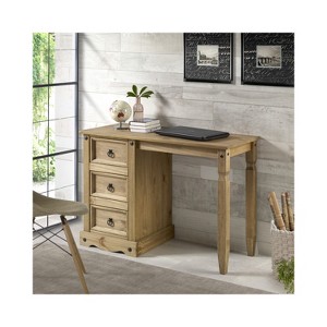 HomeStock 29 in.H Brown Color Walnut Wood Writing Desks with No Storage ...