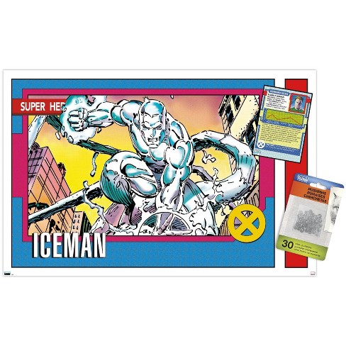 Trends International Marvel Trading Cards - Iceman Unframed Wall Poster ...