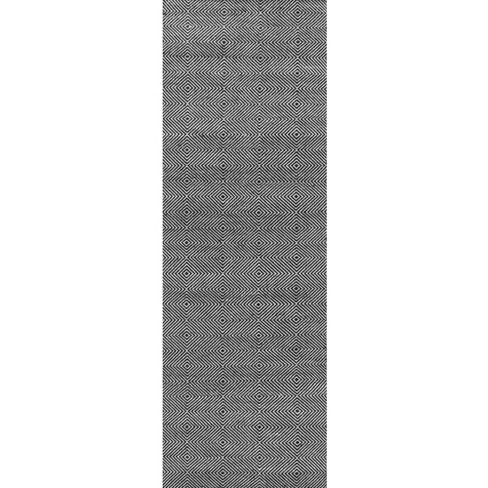 Nuloom Ago Geometric Wool Area Rug, Runner 2' 6" X 6', Black : Target