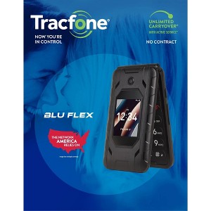 Tracfone BLU FLEX, 8GB Storage, Black, Snapdragon 215, 4G, Prepaid Flip ...