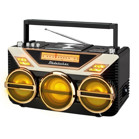 Studebaker Sb2165b Portable Avanti Stereo Boombox With Bluetooth, Cd ...
