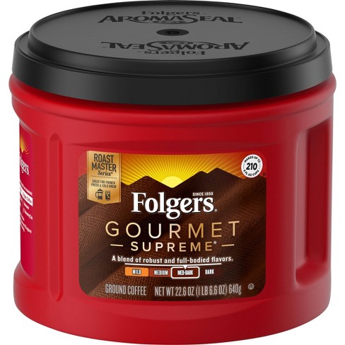 Folgers Gourmet Supreme Medium Roast Coffee 22.6oz : Target