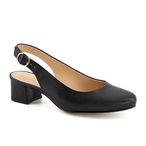 Andrea Heeled Slingback Flats 73995, Black, 5 : Target
