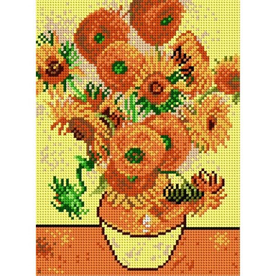 Orchidea Sunflowers 1814F Needlepoint canvas for halfstitch without ...