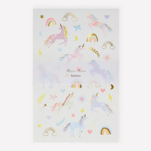 Meri Meri Unicorn Tattoo Sheets (pack Of 2) : Target