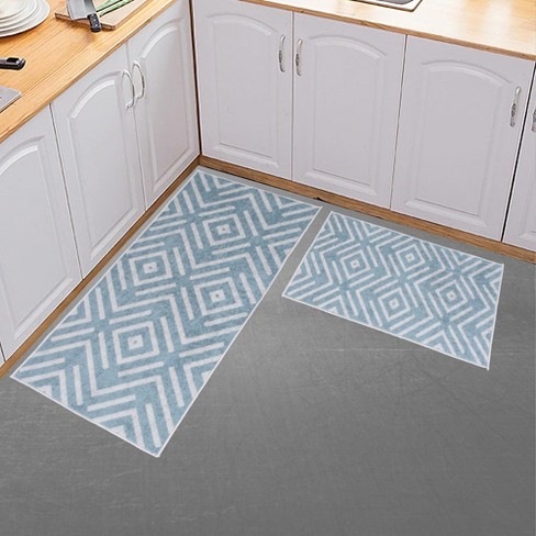 Non Skid Washable Kitchen Runner Rug Set Of 2 - 70 % Cotton Kitchen ...
