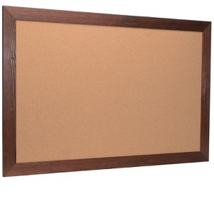 Excello Global Products 24 x 36 Rustic Wood Frame Corkboard, Wall Mount ...