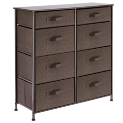 Mdesign Vertical Furniture Storage Tower With 4 Fabric Drawer Bins : Target