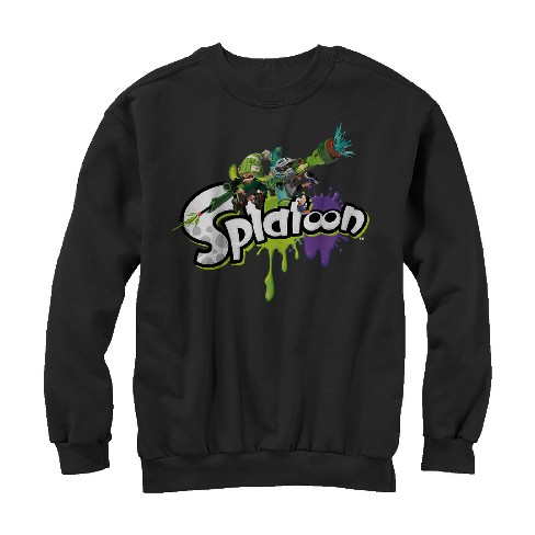 Men's Nintendo Splatoon Splat Sweatshirt - Black - 2x Large : Target