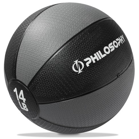 Philosophy Gym Medicine Ball, 14 Lb - Weighted Fitness Non-slip Ball ...