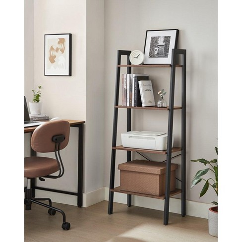 Vasagle Ladder Shelf Bookshelf Bookcase With Steel Frame Storage Rack ...
