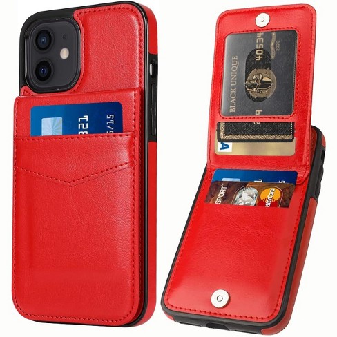 Entronix Slim Wallet Case For Apple Iphone 12/12 Pro, Leather Wallet ...