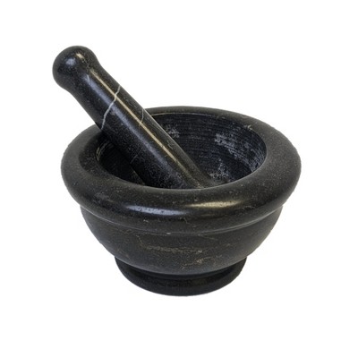 Granite 6 Inch Mortar And Pestle Set - Black : Target