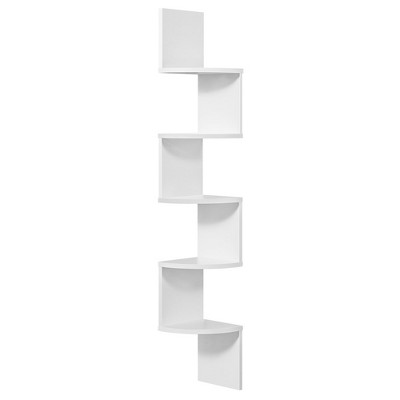Vasagle Corner Shelf, 5-tier Floating Wall Shelf : Target