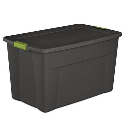 Sterilite Stackable 35 Gallon Storage Tote Box With Latching Container ...