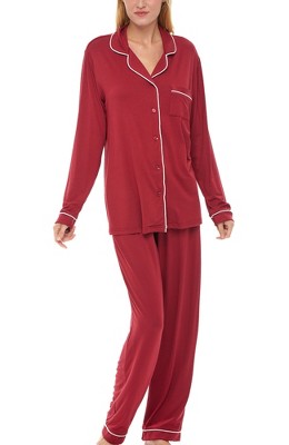 Adr Classic Knit Pajamas Set With Pockets, Lightweight Long Sleeve Pj ...