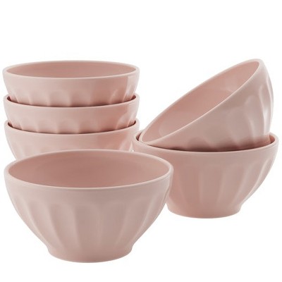 Kook Ceramic Cereal Bowls, 24 Oz, Set Of 6, Pink : Target