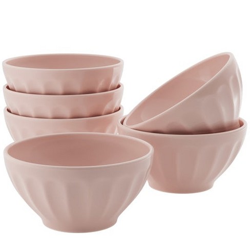Kook Ceramic Cereal Bowls, 24 Oz, Set Of 6, Pink : Target