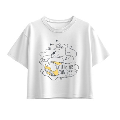 Girls' - Winnie the Pooh - Cute As Can Bee Short Sleeve Boxy Graphic T ...