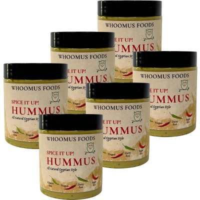 Whoomus All Natural Gourmet Hummus - Zesty Serrano Flavor, 8oz, 6 Pack ...