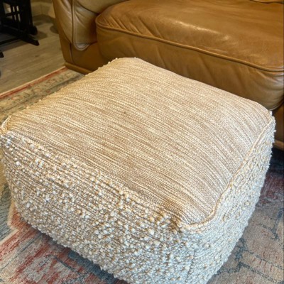 Branchville Square Pouf Cream Boucle - Threshold™ : Target