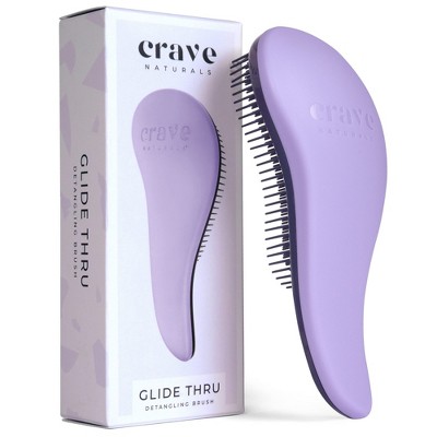 Crave Naturals Glide Thru Hair Brush - Gentle Detangling Brushes, 7.5x3 ...