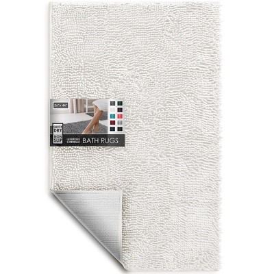 Hearth & Harbor Striped Bathroom Rug, Ultra Soft Large Chenille Bath ...