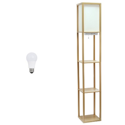 Creekwood Home Classix 62.5" 3-tier Storage Floor Lamp With Charging ...