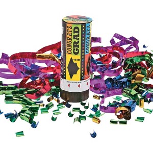 Fun Express 4 1/4" Congrats Grad Spring-Loaded Paper Party Poppers - 12 ...