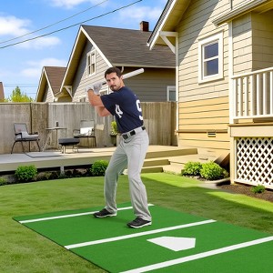 Batting Mat, Baseball Softball Hitting Mat with Home Plate, Anti-Fade ...