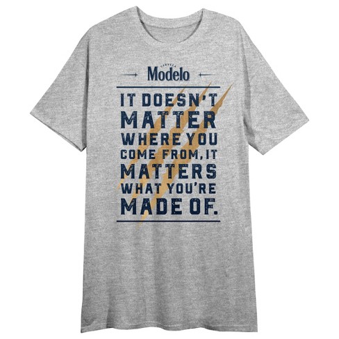 Modelo It's What You're Made Of Crew Neck Short Sleeve Gray Heather ...