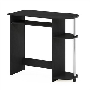 HomeStock 54 in.H Black Color Steel Computer Desks with Open Storage ...