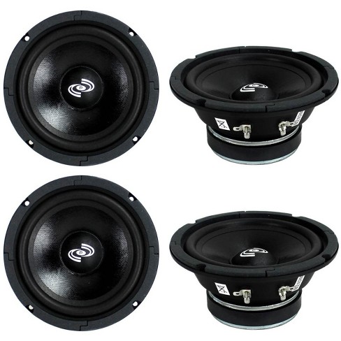 4) Pyle Pdmr6 Midrange 6.5" 1200w Car Mid Bass Mid Range Woofers Audio ...