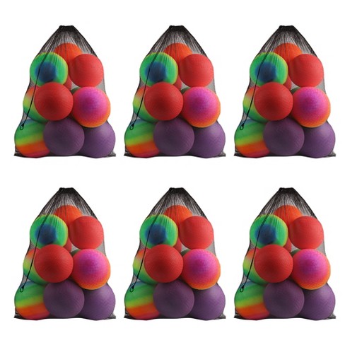 Gse 24"x36" Large Mesh Sports Ball Drawstring Bag - Black - 6 Pack : Target