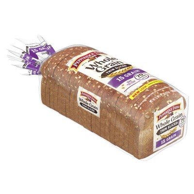 Pepperidge Farm While Grain Thin Sliced Bread 100% Whole Wheat Bread ...
